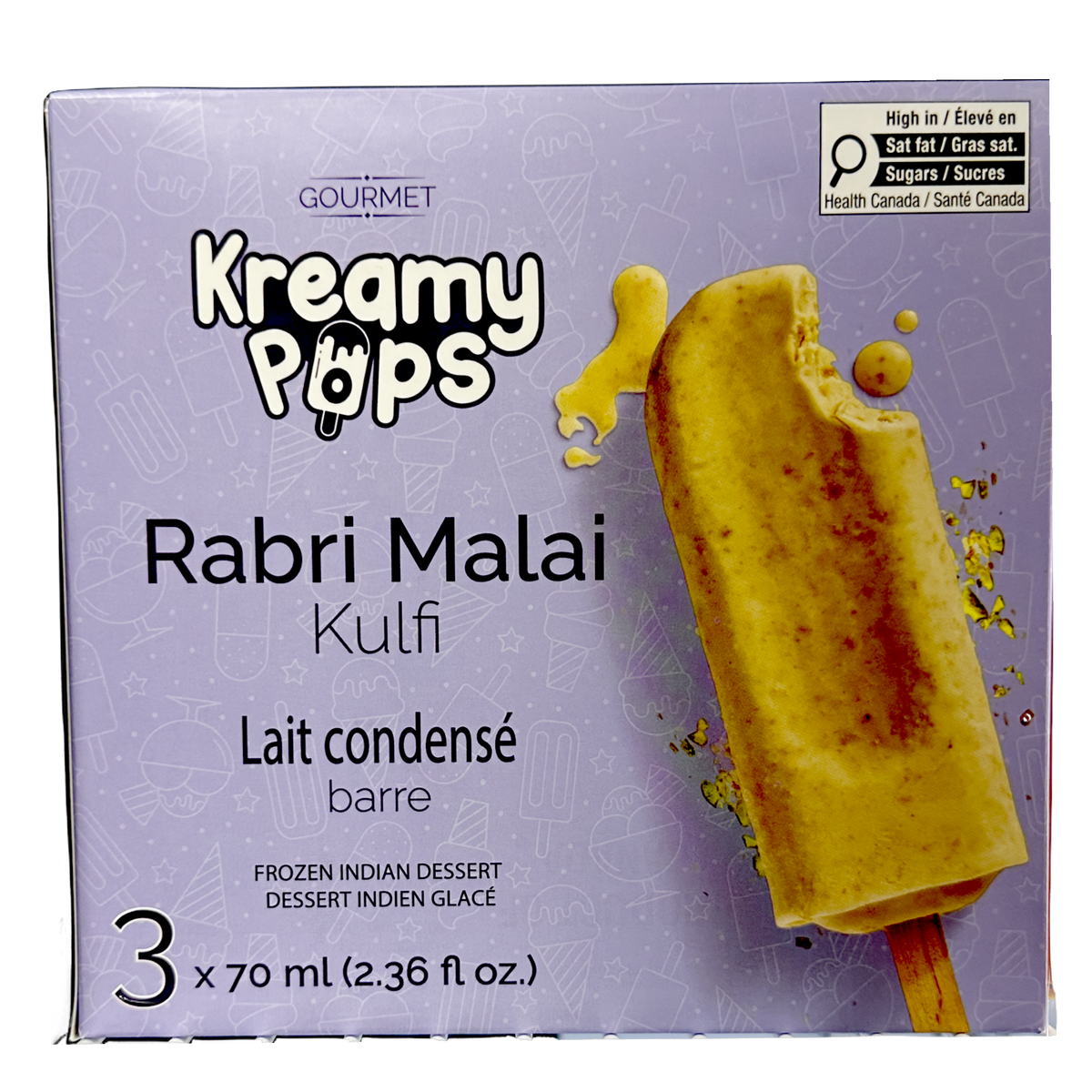 Kreamy Pops Rabri Malai Kulfi 3x70ml — Spice Divine