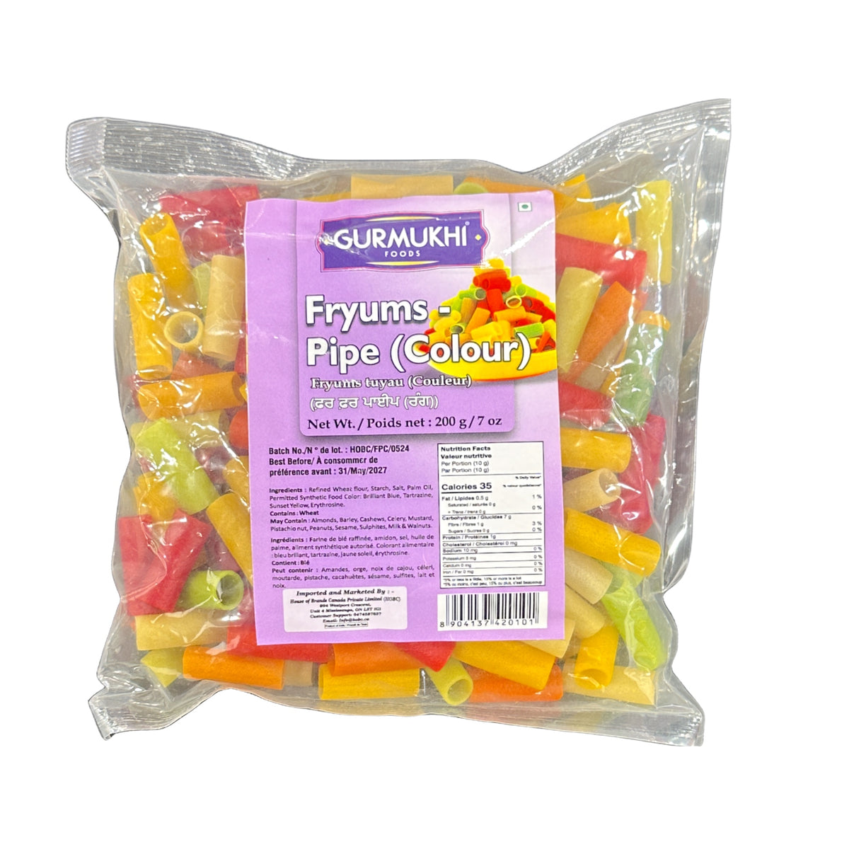 Gurumukhi Fryums Pipe (Colour) 200g — Spice Divine