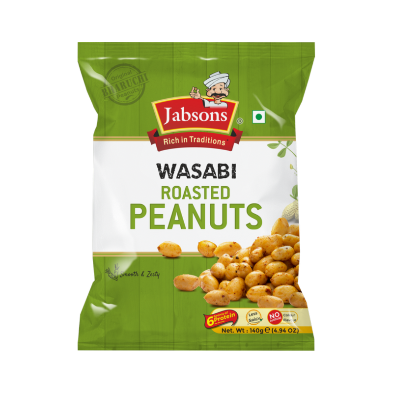 Jabsons Roasted Peanuts Wasabi 140g — Spice Divine
