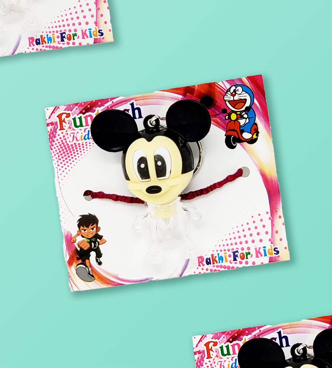 Funtoosh Mickey Mouse Black Children's Rakhi — Spice Divine