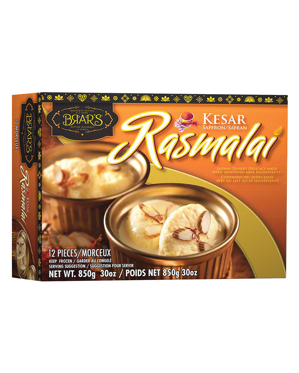 Brar's Kesar Rasmalai 1kg — Spice Divine
