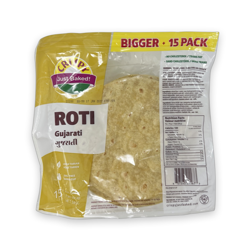 Crispy Gujarati Roti (15 Pcs) 585g — Spice Divine
